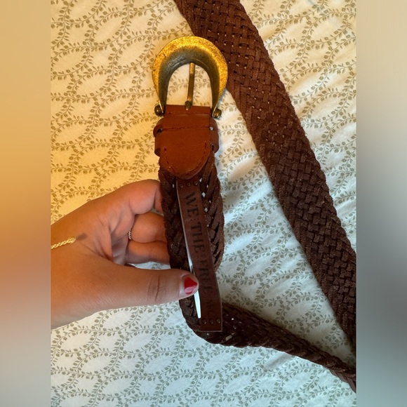Free People | Accessories | Brown Woven Brix Belt | Poshmark